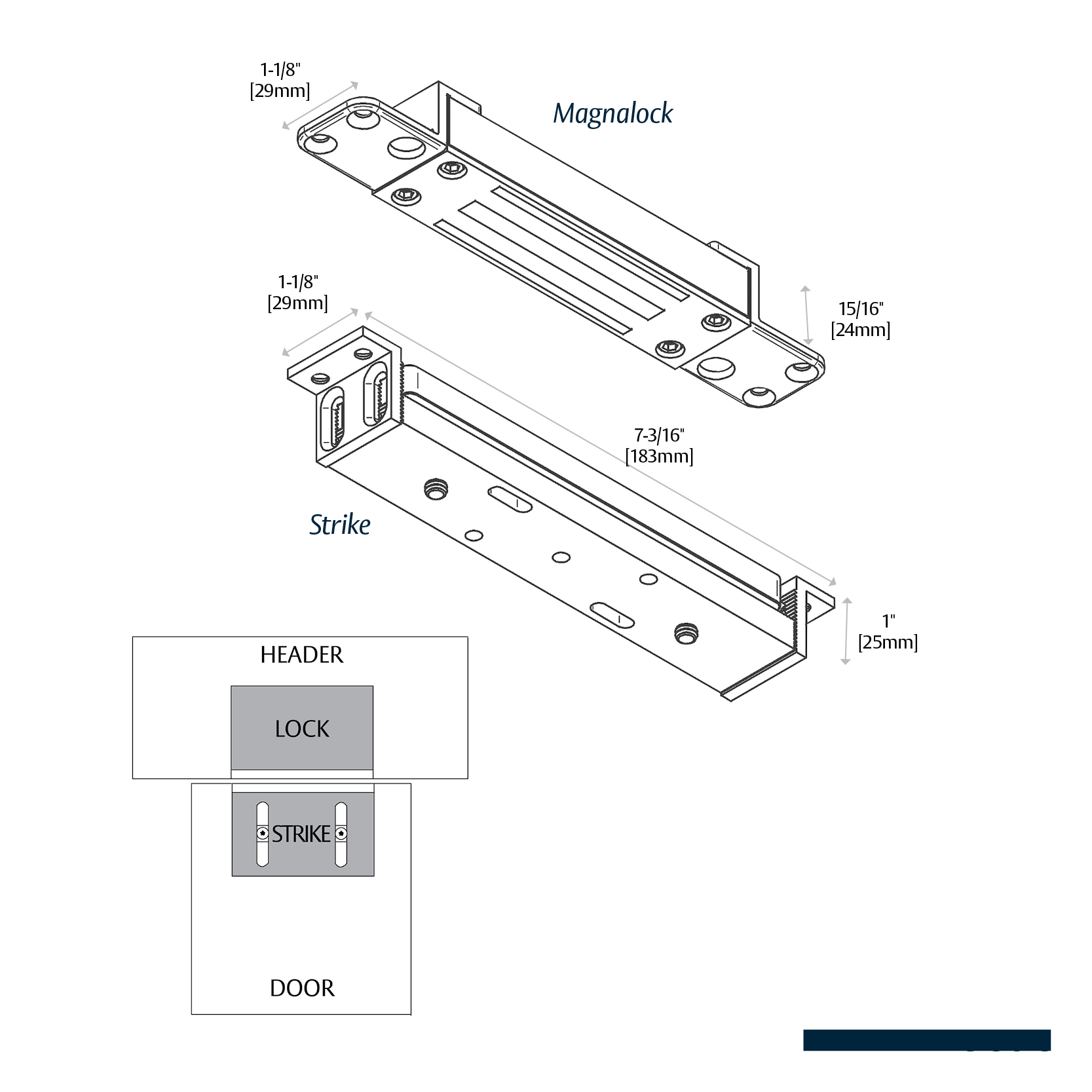 SAM2-24 Shear Aligning Magnalock®