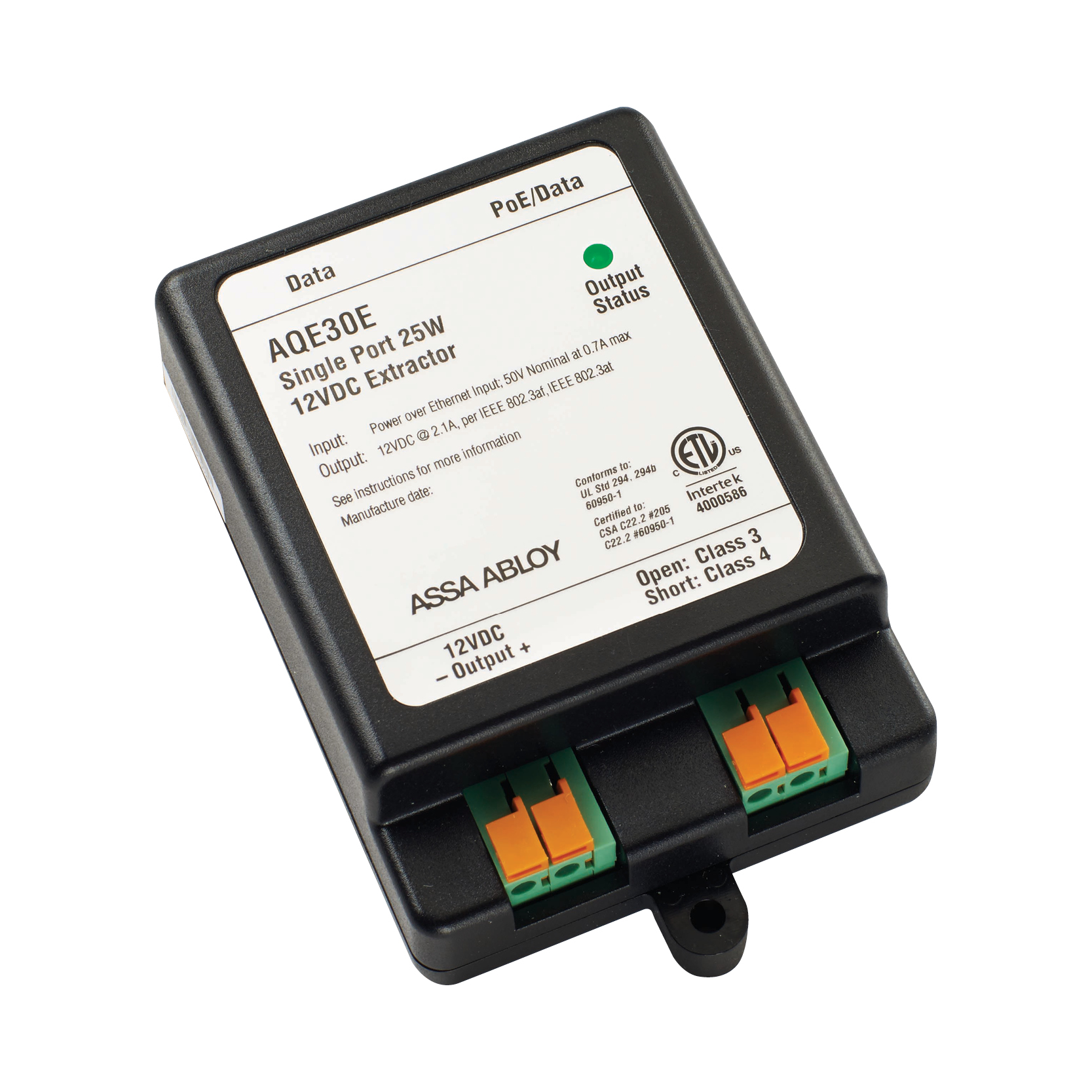 AQE Single Port Extractor PoE Midspan