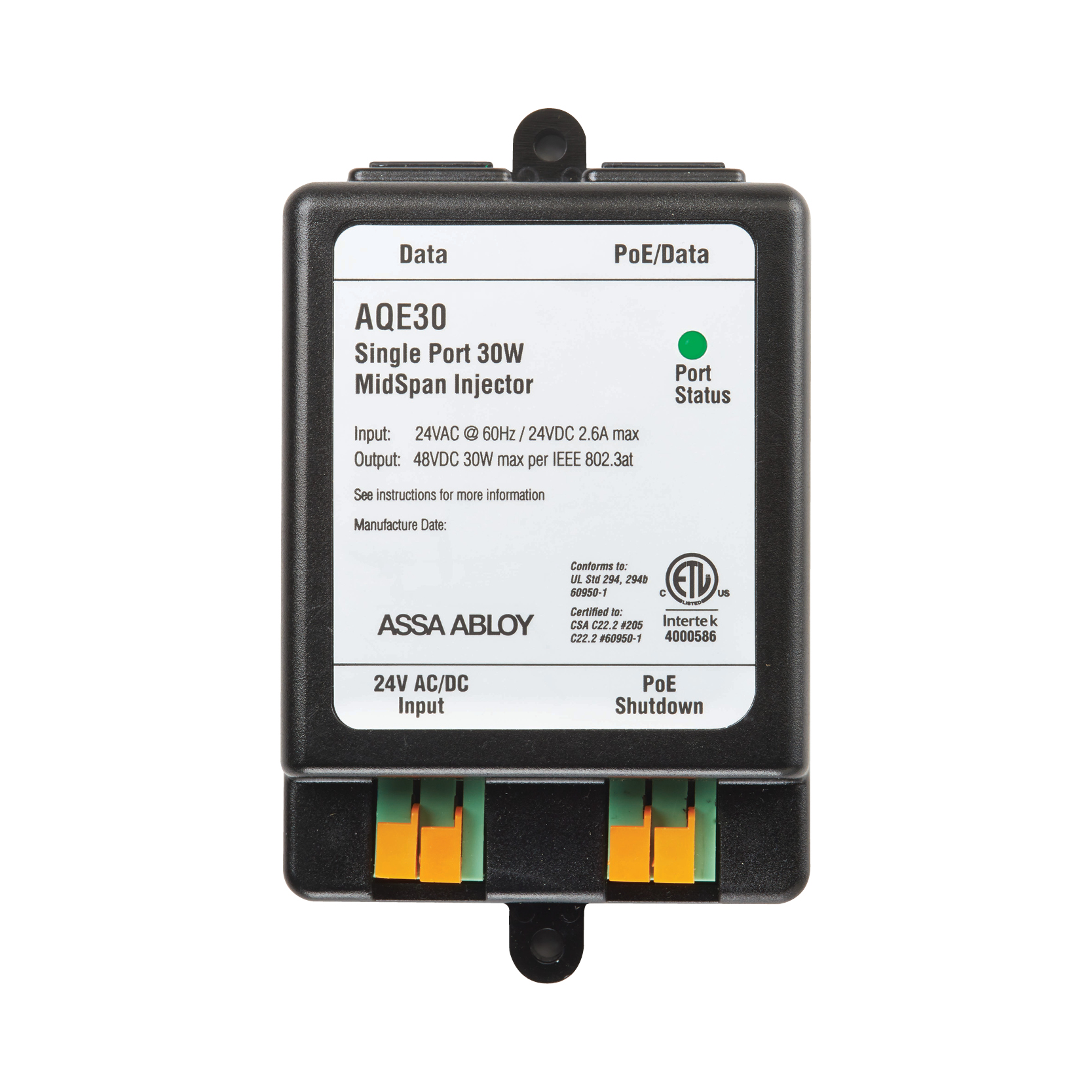 AQE Single Port Injector PoE | Securitron